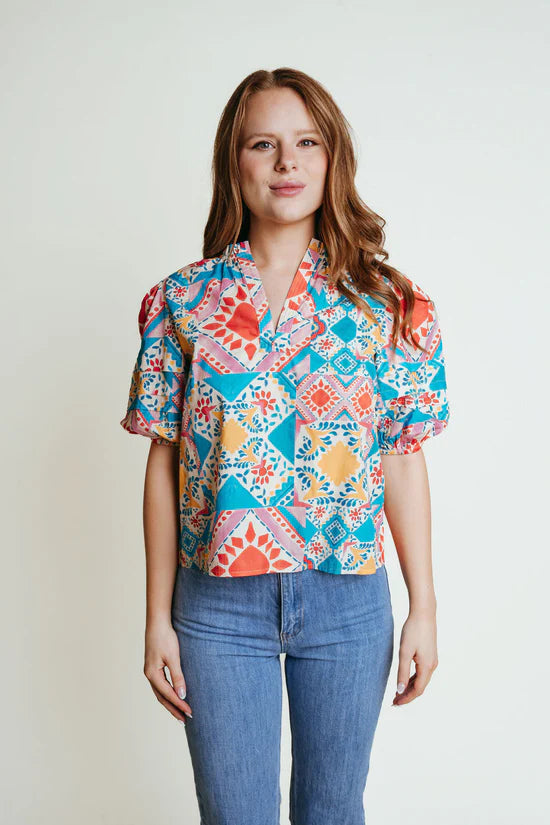 Alix Blouse in Del Sol – Monkee's of Lexington