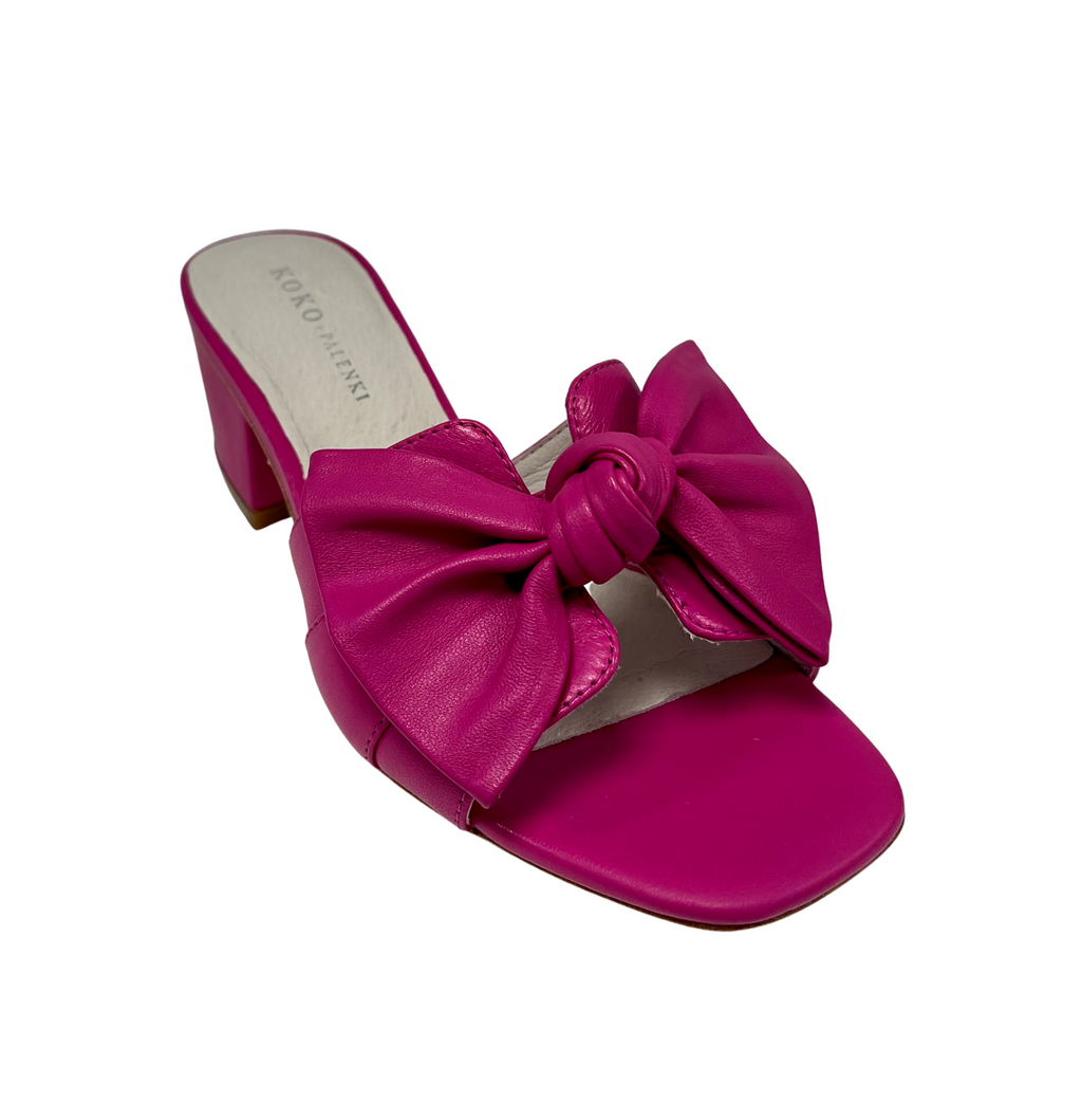 Sidney Bow Heel in Fuchsia – Monkee's of Lexington