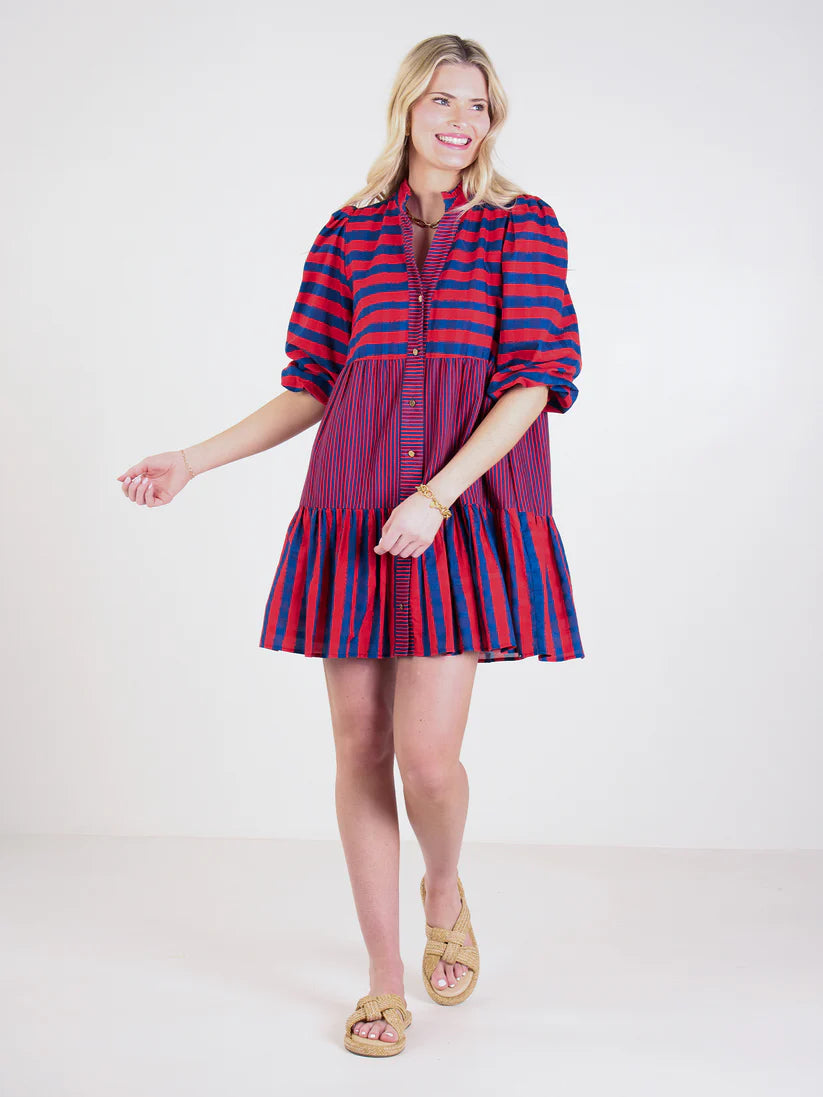 Sadie Dress in Americano Stripe – Monkee's of Lexington
