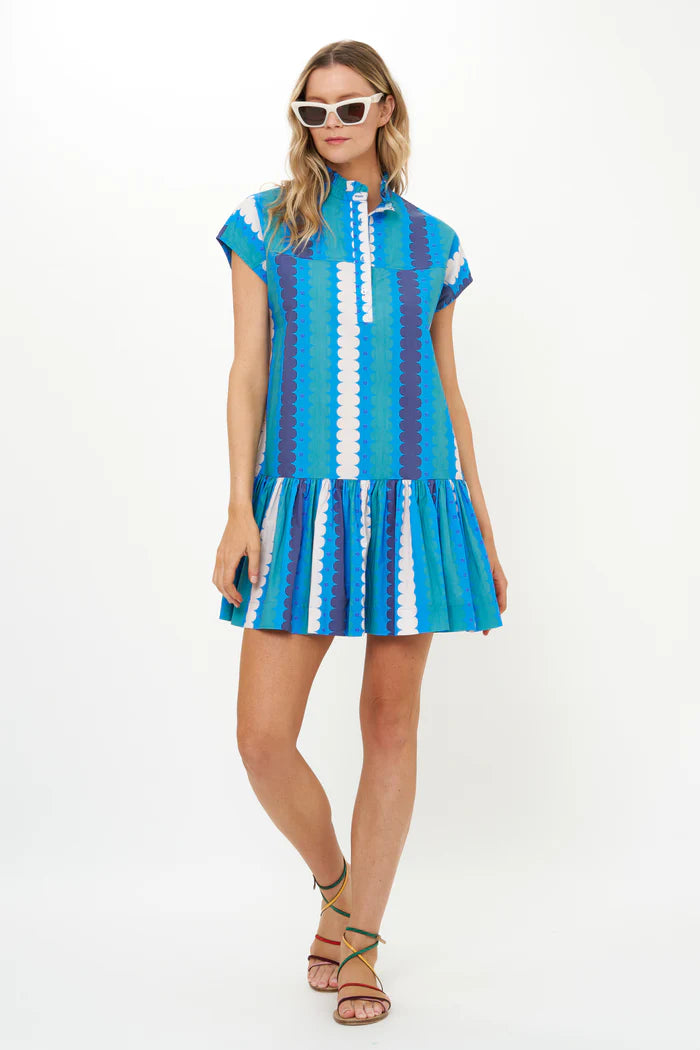 Cap Sleeve Mini in Meko Blue – Monkee's of Lexington