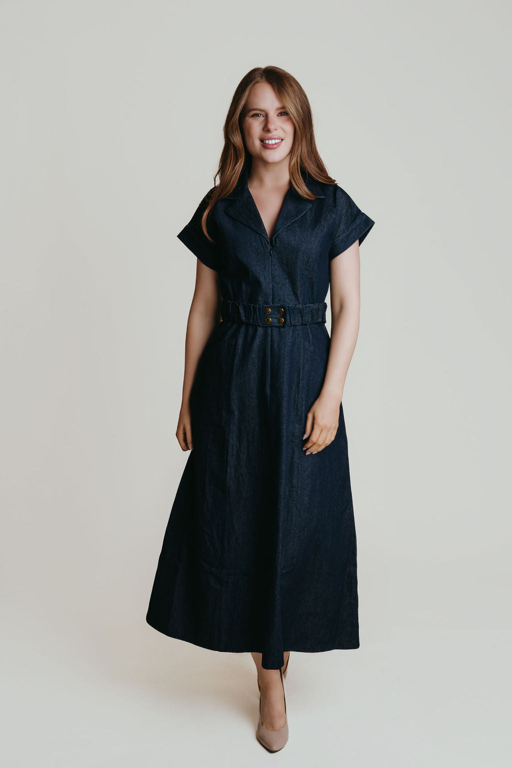 Aly Dress in Denim – Monkee's of Lexington