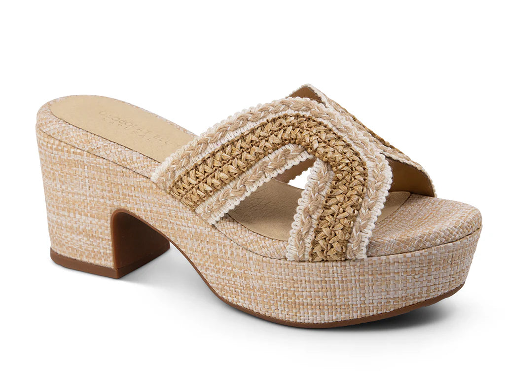 Gen Platform Sandal in Tan Raffia – Monkee's of Lexington